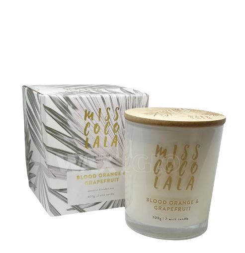 Miss Coco Lala 300gm Coconut Wax Jar Candle - Blood Orange & Grapefrui ...